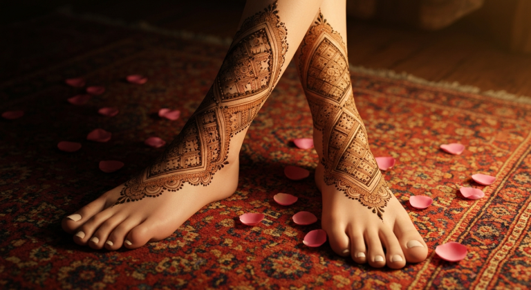 15 Stunning Leg Mehndi Design Ideas For Your Feet